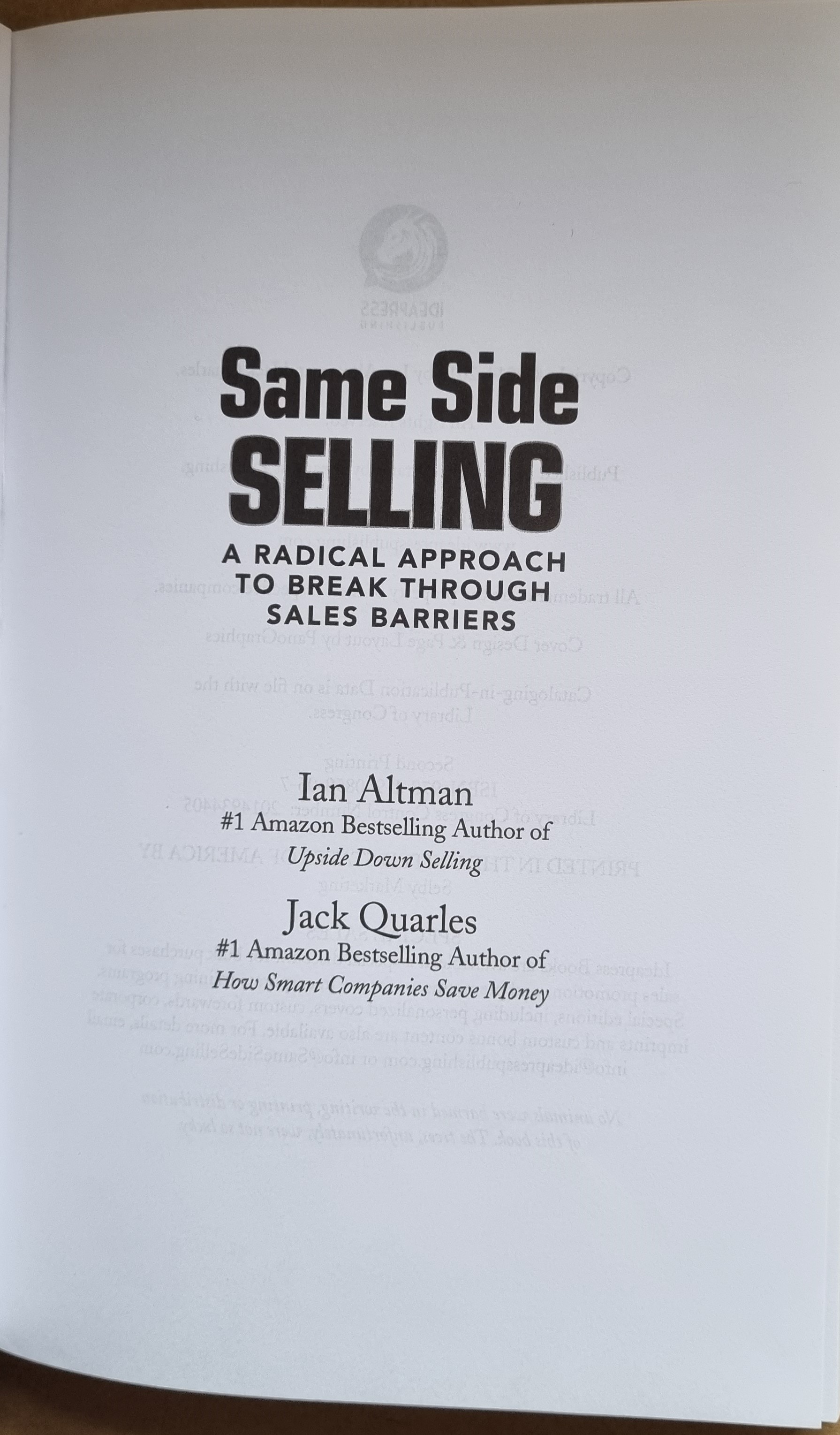 Same Side Selling: Radical Approach to Break Through Sales Barriers ...