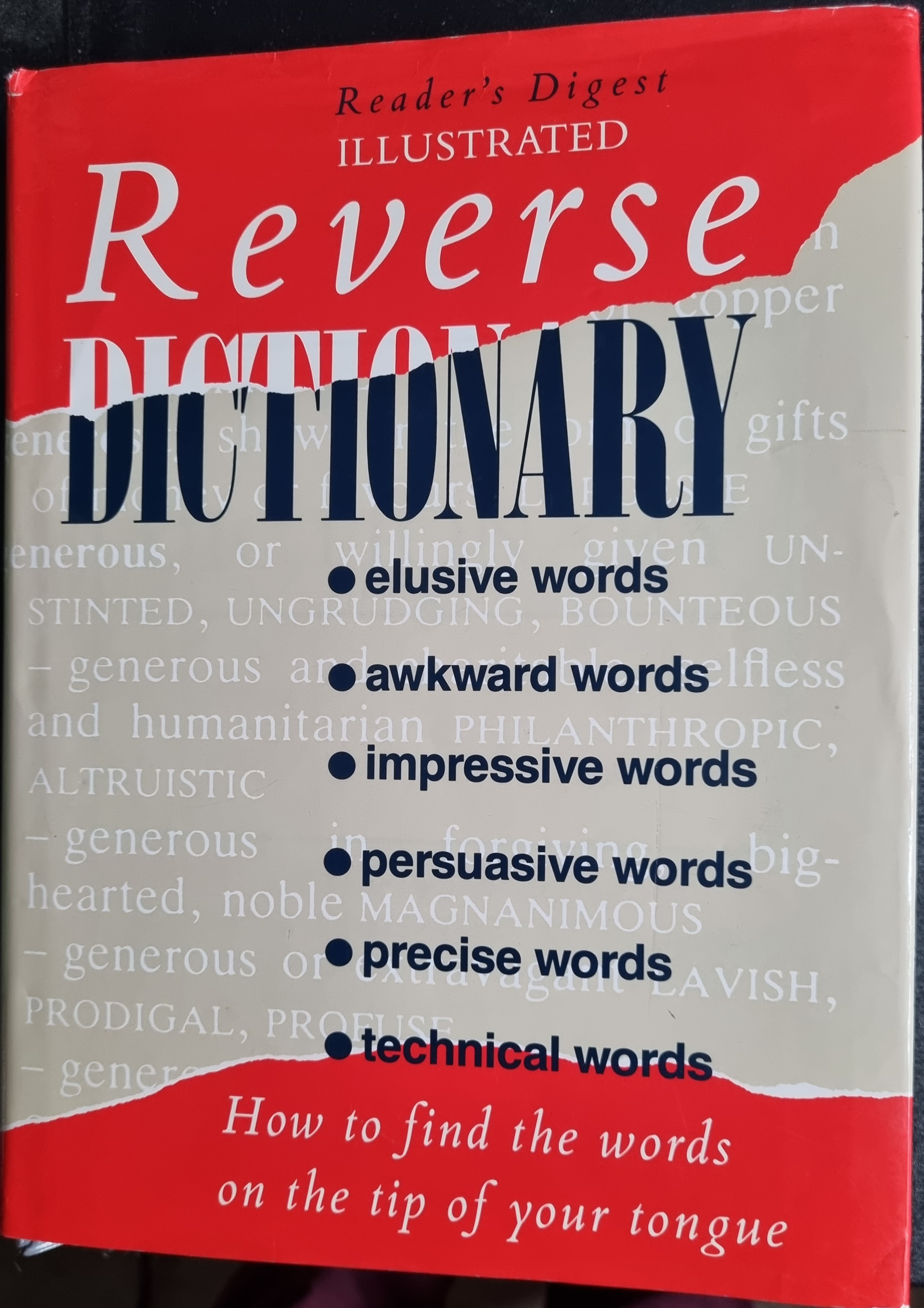 Reverse Dictionary: Elusive Words, Awkward Words, Impressive Words ...
